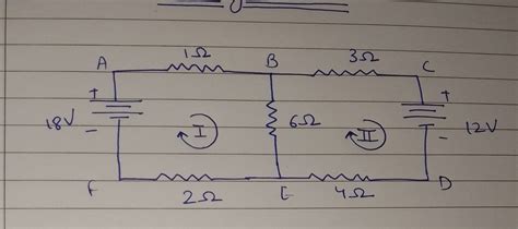 Given A Circuit With Two Loops And Voltage Sources Of 18v And 12v And Re