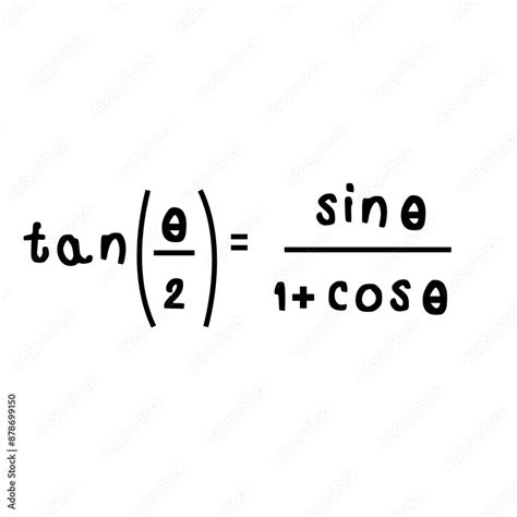 Trigonometric Formula Half Angle Formulas Tan From Cos Formula Stock Vector Adobe Stock