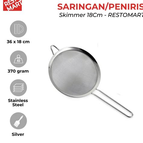Jual Aringan Tainle Iri Immer 18 Cm Retomart 2218061 F10 Shopee Indonesia