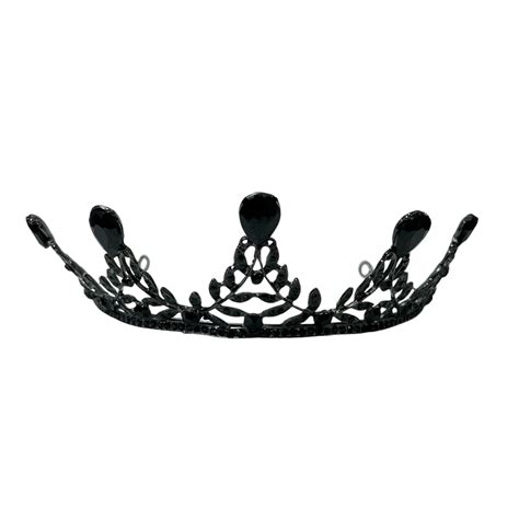 כתר אבנים יוקרתי ממתכת שחור