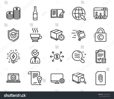 Vector Set Beer Feedback Accounting Checklist เวกเตอร์สต็อก ปลอดค่า