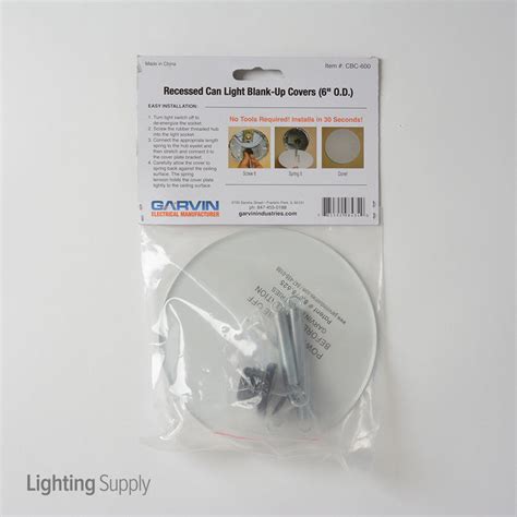 Southwire Cbc 600 Garvin Recessed Can Light Blank Up Cover — Lighting