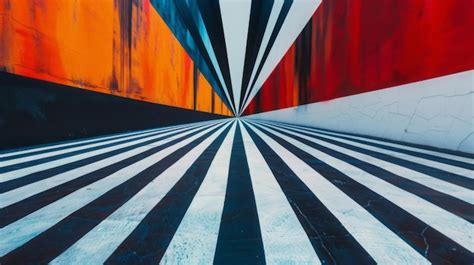 Premium Photo A Striking Vanishing Point Perspective Captures The Convergence Of Black And