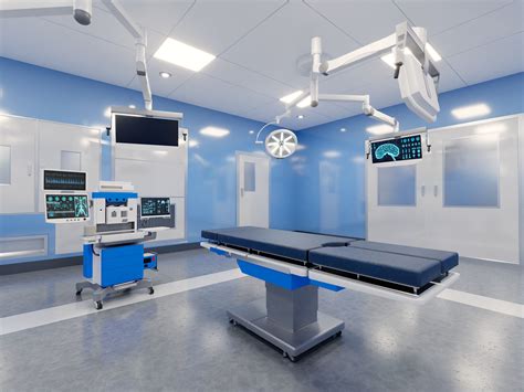 Surgical Operating Room With Equipment 3d Model Cgtrader