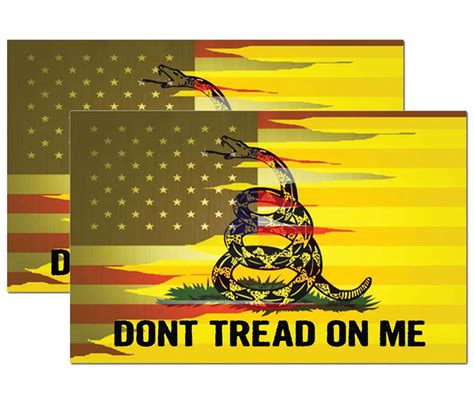 Dont Tread On Me Usa Flag Blend Vinyl Sticker Etsy