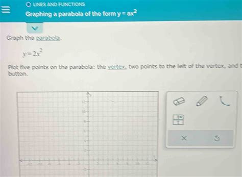 Lines And Functions Graphing A Parabola Of The Form Yax2 Graph The
