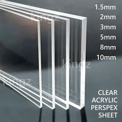 2mm A5 Clear Acrylic Sheet Perspex Sheet Plexiglass Sheet Hobbies