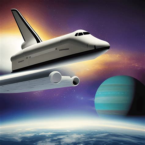 Space Shuttle Flying In Space