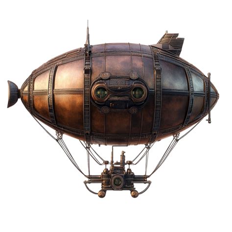 Vintage Dirigible With Metal Frame 55084604 Png