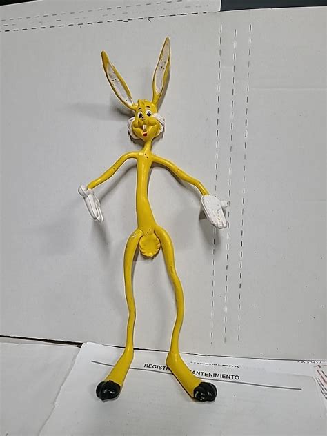 Vintage Rabbit Bendy Vintage Bendable Bendy Wire Rubber Orange Rabbit