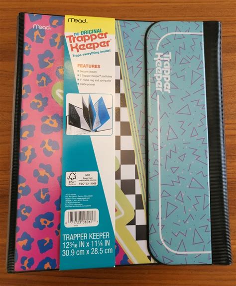 Mead Trapper Keeper Binder Retro Portfolio Vintage Style Funky Pink