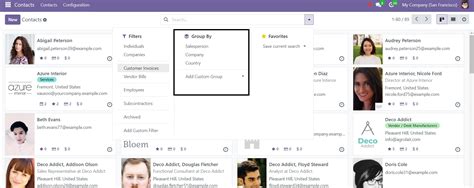 Contacts Odoo V18 Community Edition Book