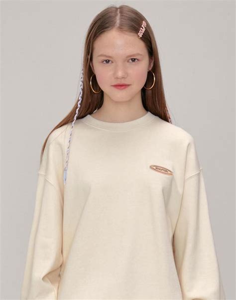 글로시 El 스웻셔츠 아이보리