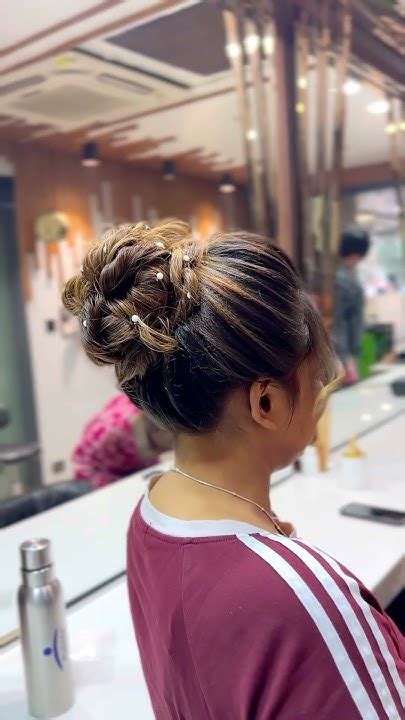 Elegance Tied Up With Pearls And Grace 💫” Hairstyle