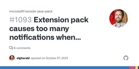 extension pack causes too many notifications when opening pom xml