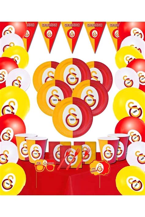 Yogi Parti Galatasaray Baskılı 8 Li Doğum Günü Parti Malzemelerifiyatı Yorumları Trendyol