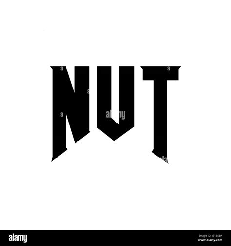 Nut Letter Logo Design For Technology Company Nut Logo Design Black