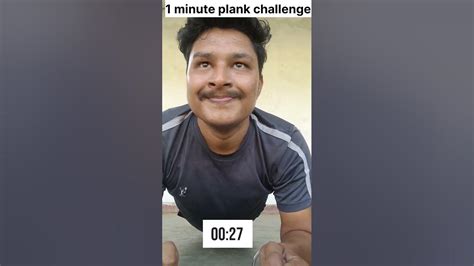 1 Minture Plank Challenge🔥🔥 Plank Exercise Motivation Hardwork Josh Youtube