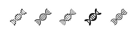 Premium Vector Dna Vector Icons Set Genetic Concept Life Gene Model