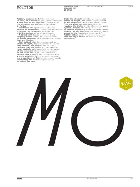 Molitor 205tf Pdf Typography Text