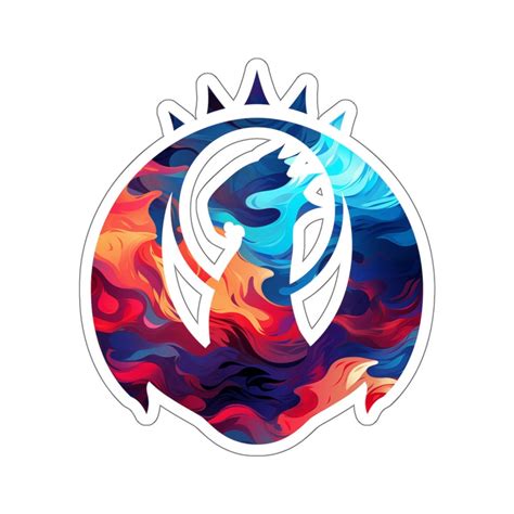 Magic The Gathering Sticker Izzet Red And Blue Mana Symbol Stickers
