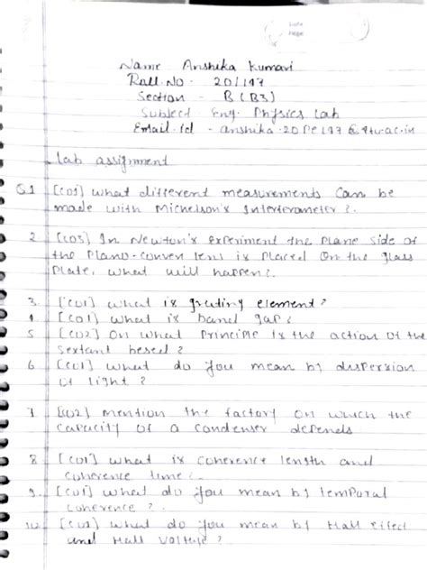 Anshika Kumari Practile Assignment Physics Pdf