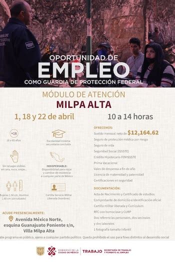 Trabaja En La Sspc Anunciaron Campaña De Reclutamiento En Abril Para Ganar Más De 12 Mil Pesos