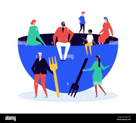 Dinner Time Modern Colorful Flat Design Style Illustration Stock Vector Image And Art Alamy