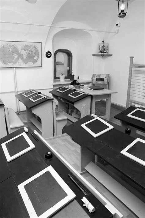 Old Russian School Class Stock Image Image Of Table Frame 874543