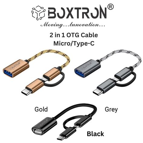 Boxtron 2 In 1 Otg Adapter Cable Micro Usb Usb C To Usb 30 Female C