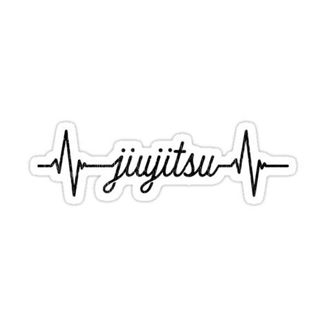 Jiu Jitsu Heartbeat Bjj Pulse Sticker By Pandapope Bjj Tattoo Jiu