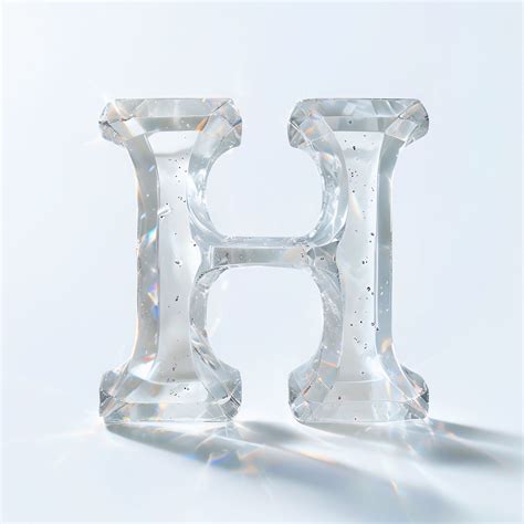 Elegant Translucent Glass Monogram Letter H Design Monogram Playground