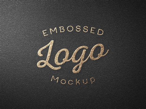 Embossed Texture Logo Mockup Free Psd Templates