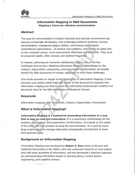 Information Mapping 1 Pdf