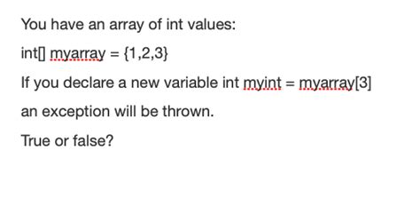 Solved You Have An Array Of Int Values Int Myarray