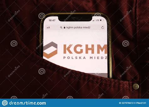 Konskie Poland August 04 2021 Kghm Polska Miedz Sa Logo On Mobile