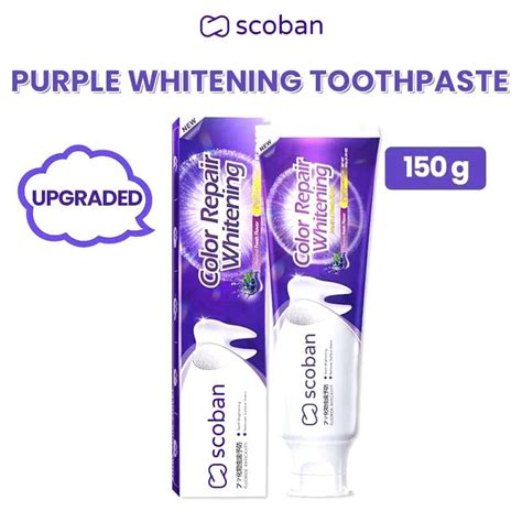 Scoban Purple Color Repair Whitening Tooth Whitening Miracle 150g New