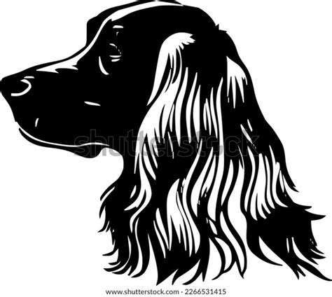 English Cocker Spaniel Outline Only Dog Stock Vector Royalty Free