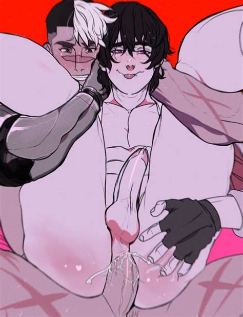 Rule 34 2boys Big Penis Black Hair Fingerless Gloves Full Nelson Full