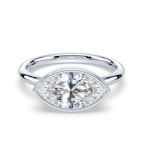 Marquise Cut East West Bezel Ring Plum