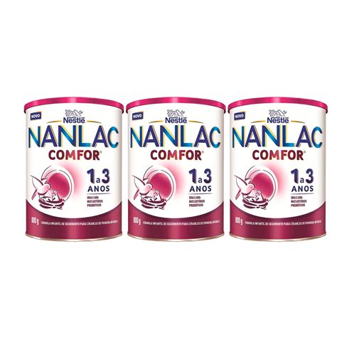 Kit com 3 Nanlac Comfor 1 A 3 Anos 800g no Shoptime