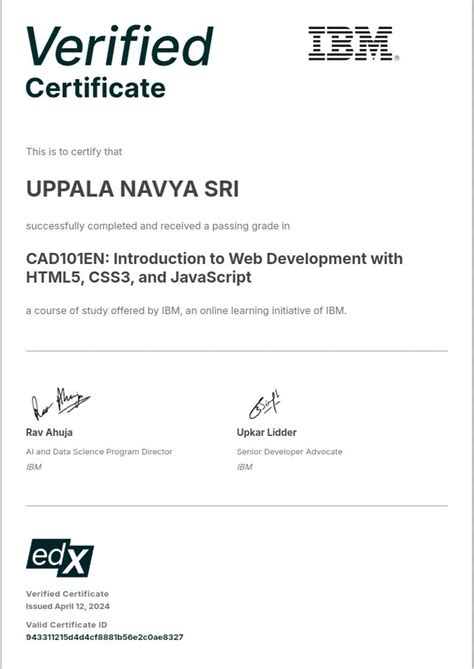 navya sri uppala on linkedin edx webdevelopment certificate