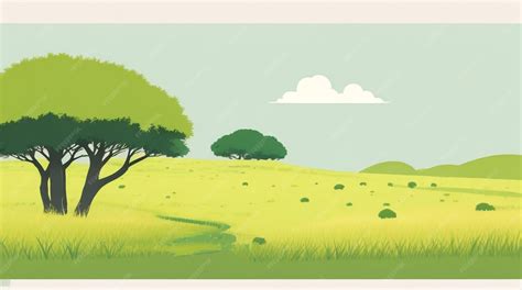 Grassland Cartoon Drawings