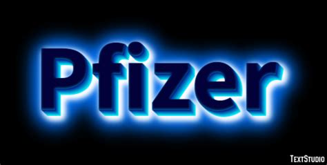 Pfizer 3d With Blue Glow Text Effect Generator