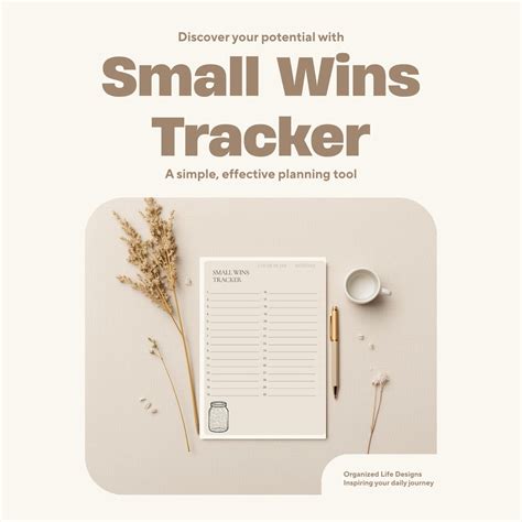 Small Wins Tracker Printable Minimalist Habit Planner Pdf Download