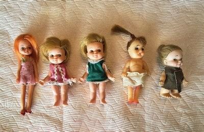 Lot Of 5 Vintage Plastic Small Dolls Made In Hong Kong And Japan Ebay