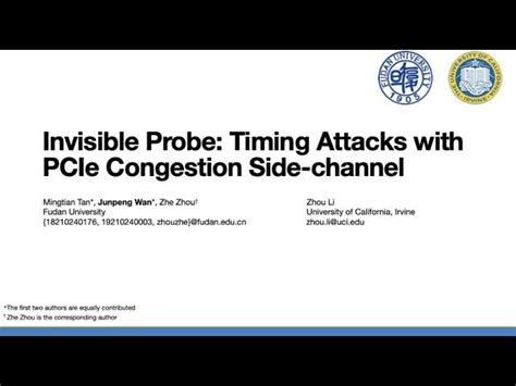 Free Video Invisible Probe Timing Attacks With Pcie Congestion Side