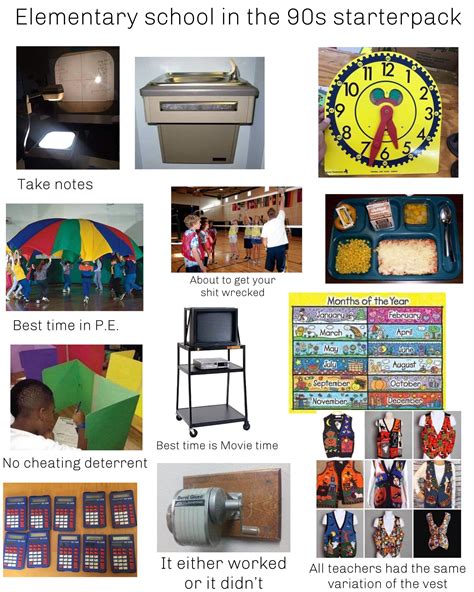 Elementary School In The 90s Starter Pack R90s