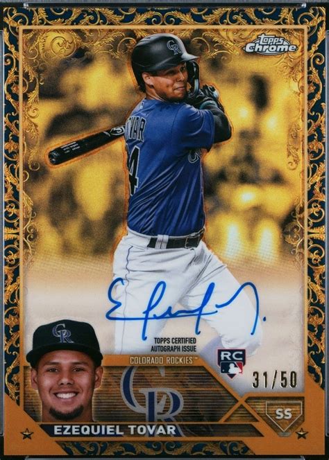 2023 Topps Gilded Collection Gold Etch Autographs Ezequiel Tovar Cga