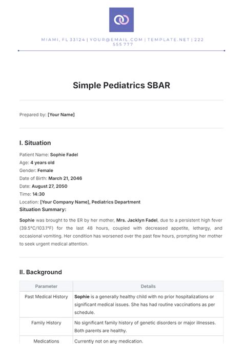 Free Sbar Templates To Edit Online And Print
